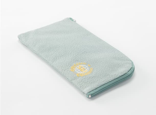 SGI Soka Gakkai prayer beads pouch grey With SGI logo – KONGODO SGI STORE